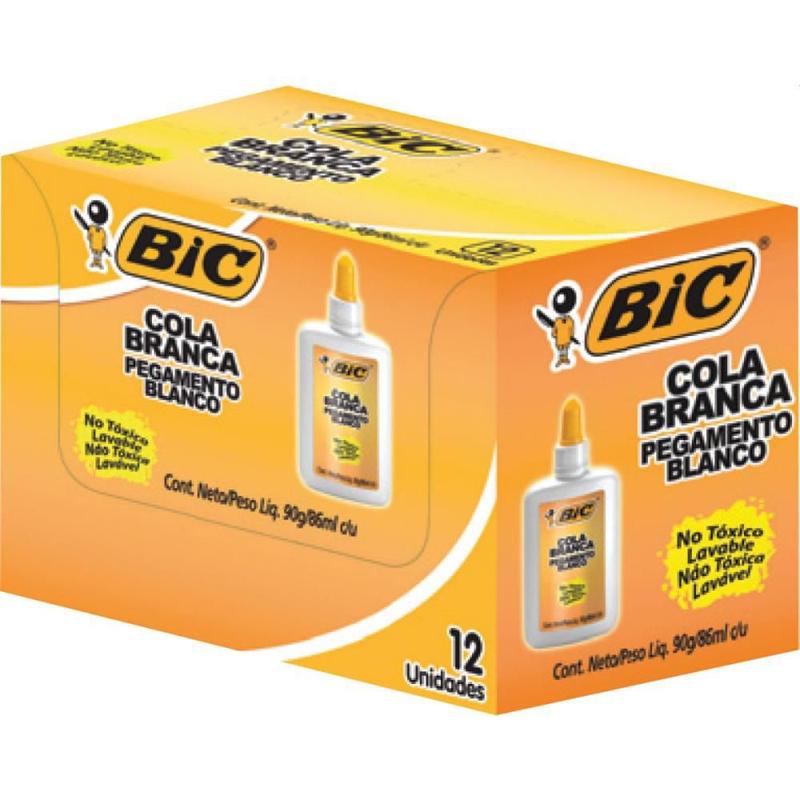 Cola Escolar BIC 90G - Cola Branca - Magazine Luiza