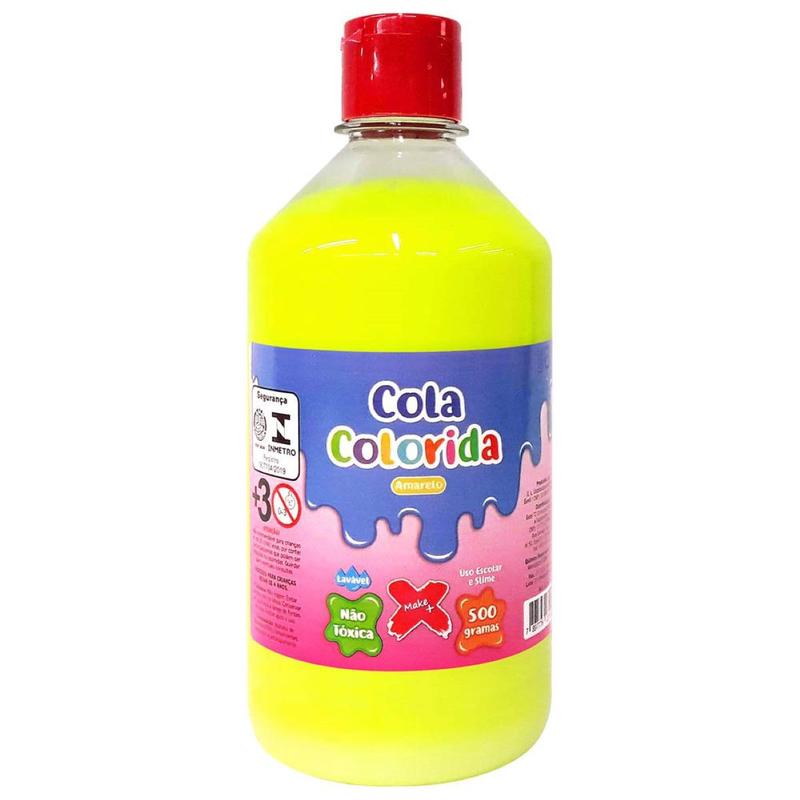 Cola para Slime Neon 500g Amarela Make Mais - Slime / Amoeba - Magazine ...