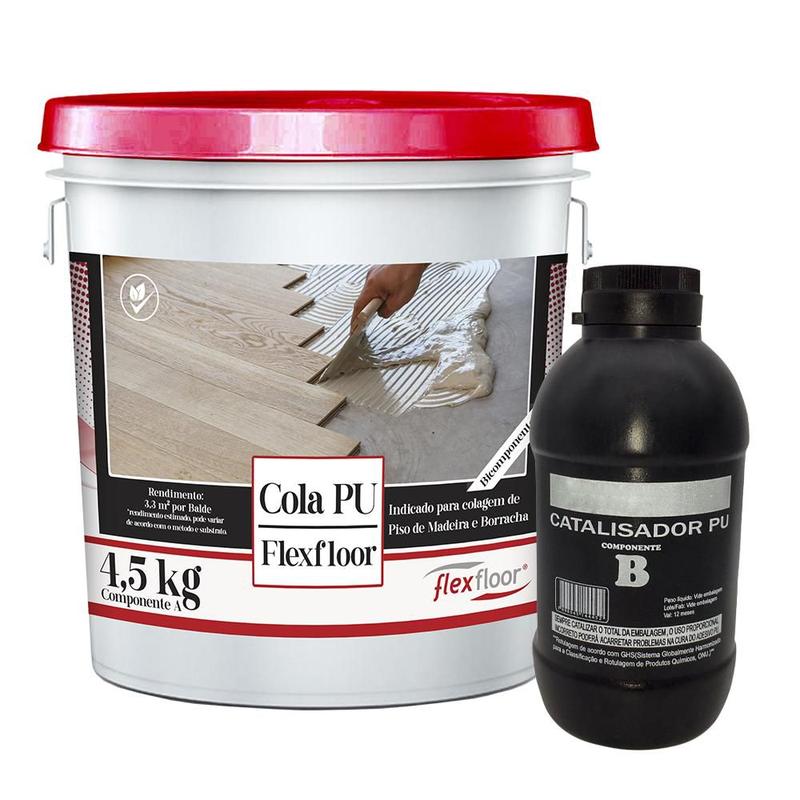 Cola Pu Flexfloor Piso De Madeira E Borracha 5 Kg - Piso de Borracha ...