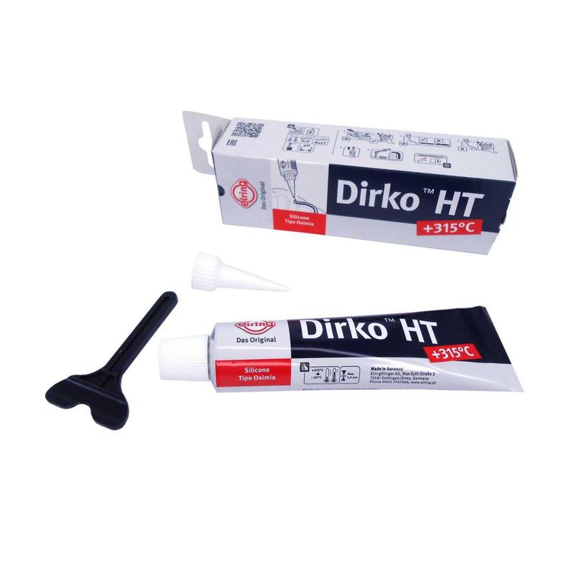 Cola Silicone Dirko Preto Black Alta Temperatura Elring - Motor ...