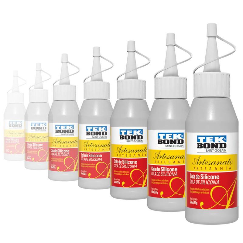 Cola Silicone Tek Bond Artesanato 51g/60ml Caixa com 12 Unidades - Cola ...