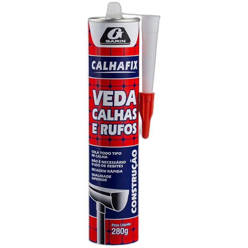 Cola Veda Calha Garin Calhafix 280g Aluminio - Adesivo para Calha ...