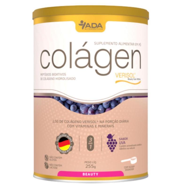 Colágen Verisol Beauty Sabor Uva 255g - Ada Nutraceuticos - Colágeno ...
