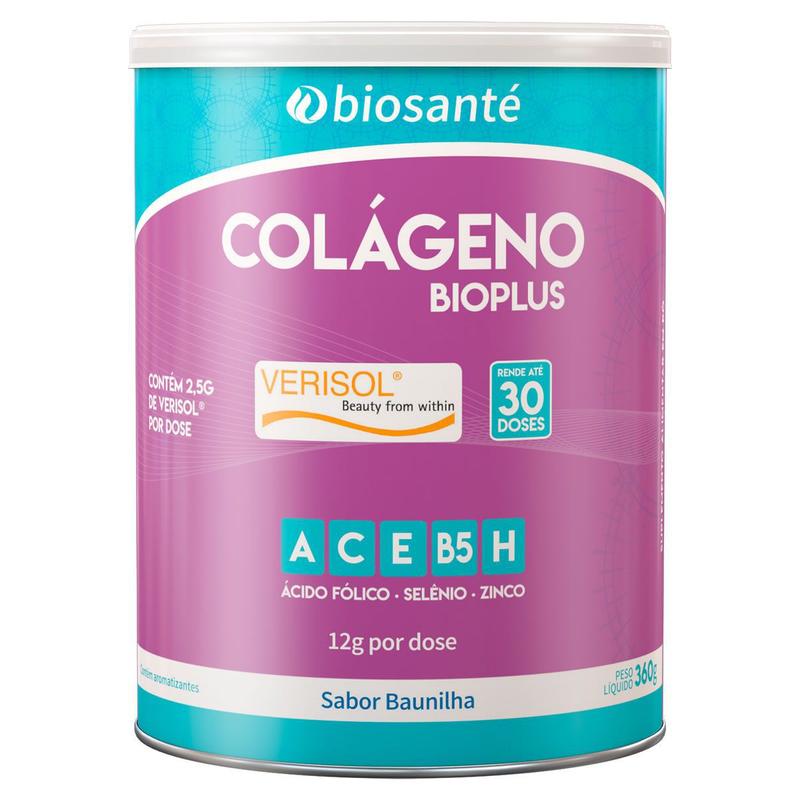 Colageno bioplus 360 g - biosante (baunilha) - Colágeno - Magazine Luiza