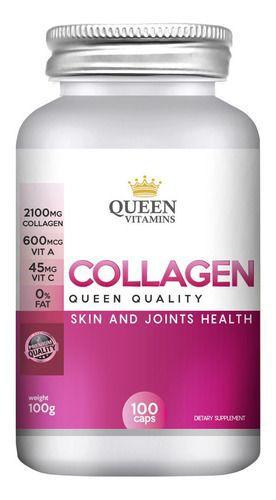 Colágeno Com Vitamina C e A 100cps Queen Vitamins - Colágeno - Magazine Luiza