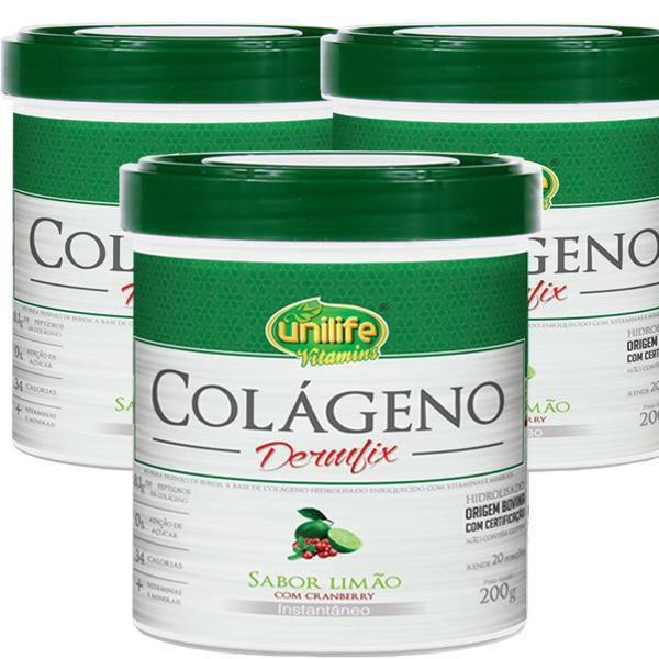Colágeno Dermfix Limão Unilife 200G - Colágeno - Magazine Luiza