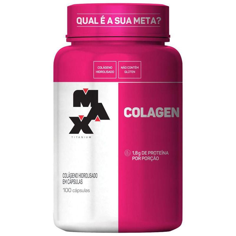 Colágeno Hidrolisado Colagen 100 Cápsulas - Max Titanium - Colágeno ...