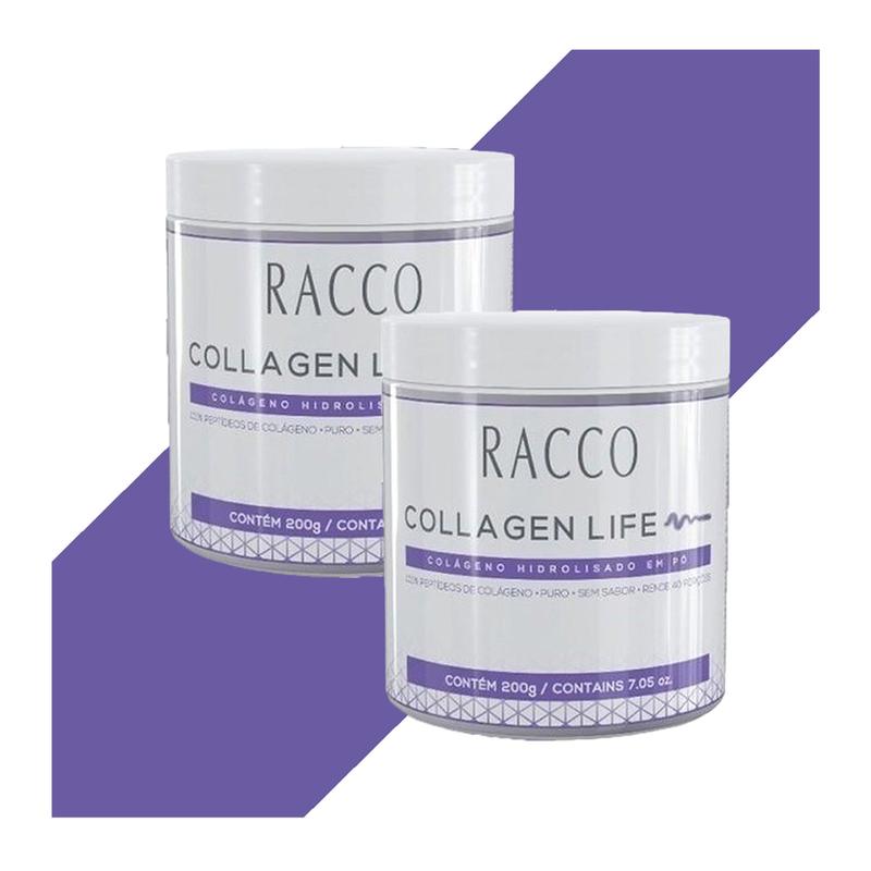 Colágeno Hidrolisado Racco, 2 Potes De 200g, Peptídeos 100% - Colágeno ...