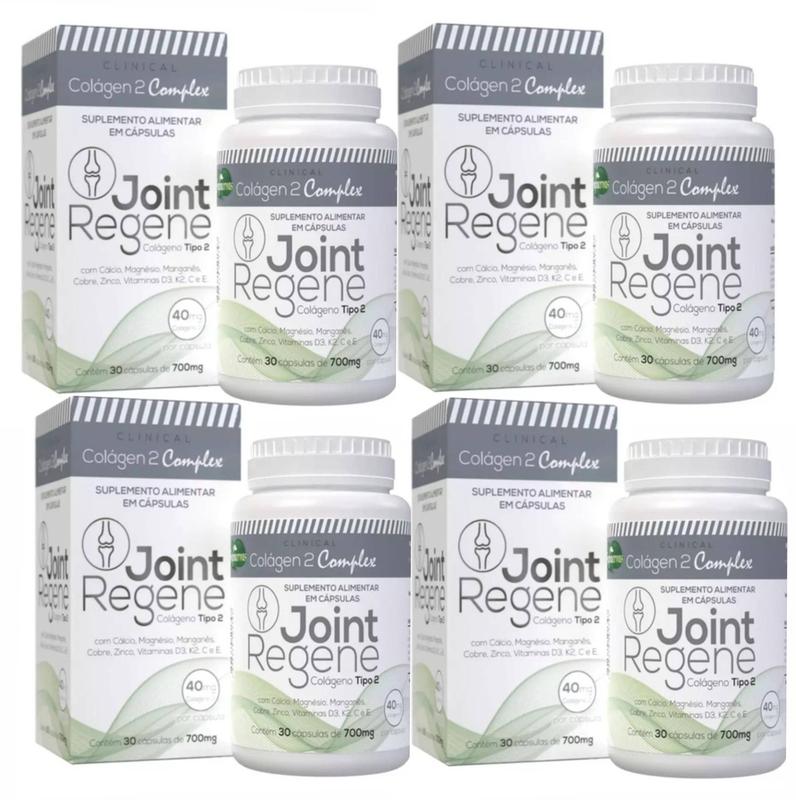 Colageno Tipo 2 Joint Regene complex 700 mg 4 frascos Articulação 4 x ...