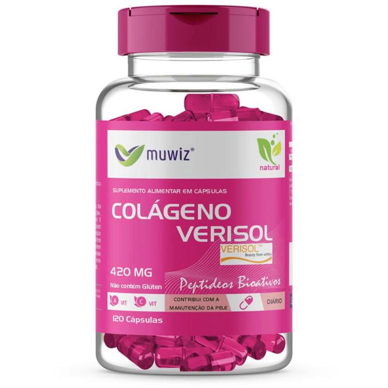 Colágeno Verisol Vitaminas 120 Cápsulas - Muwiz - Colágeno - Magazine Luiza