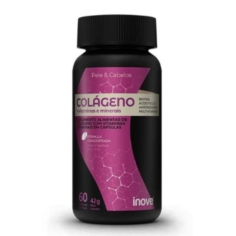 Colágeno + Vitaminas e Minerais 60 cápsulas - Inove - INOVE NUTRITION ...