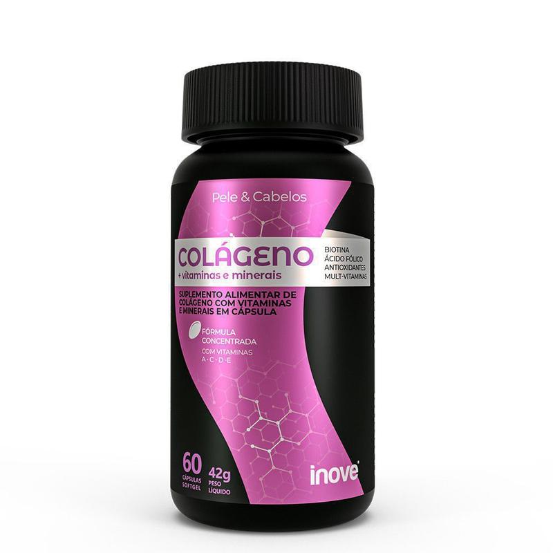 Colágeno + vitaminas e minerais Inove Nutrition 60 caps ...