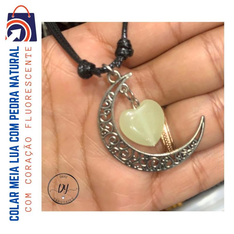 Colar da Lua com Pedra Fluorescente da Lua Vários Modelos - Dayu ...