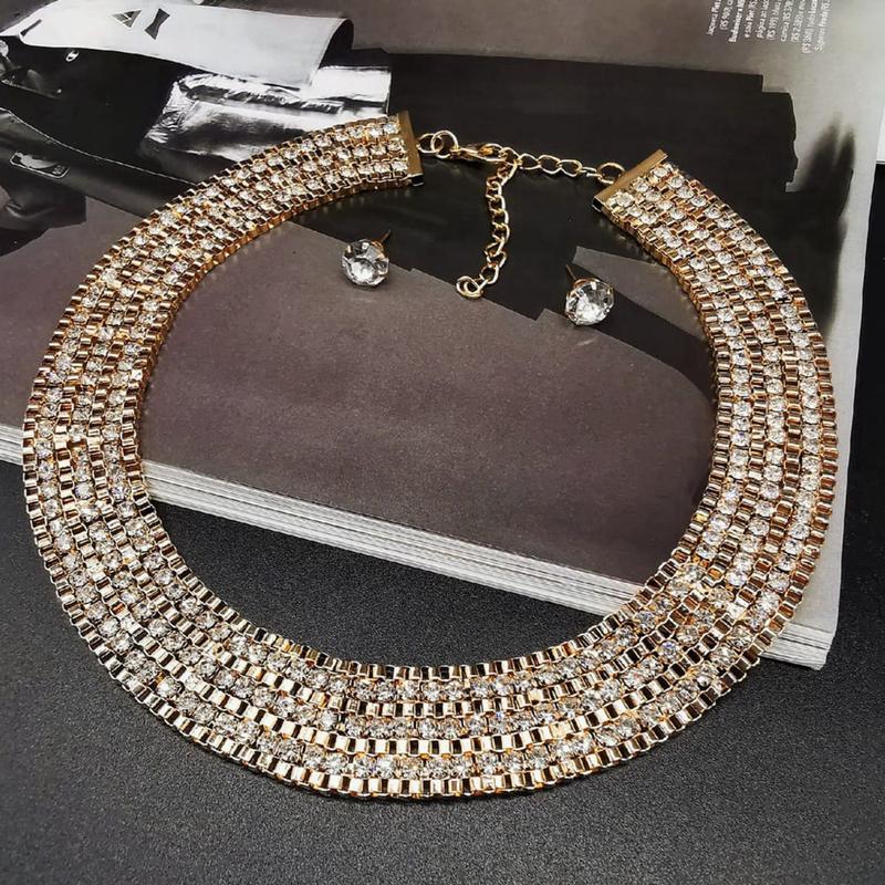 Colar strass festa e brinco - Comprar e Usar - Colar - Magazine Luiza
