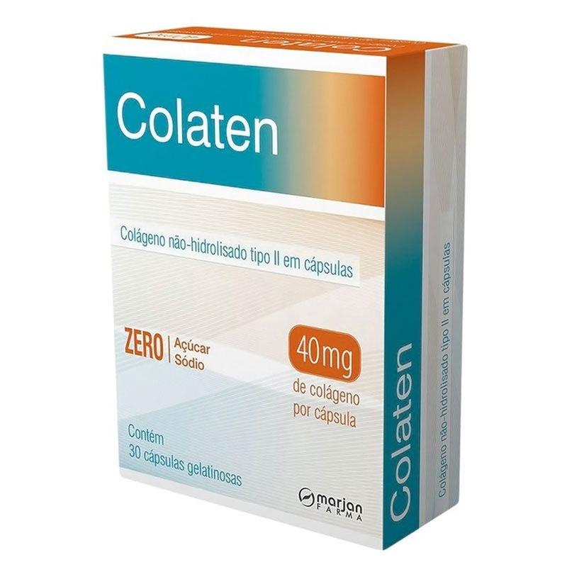 Colaten Colágeno Tipo II 40mg c/ 30 Cápsulas - Marjan Farma - Colágeno ...