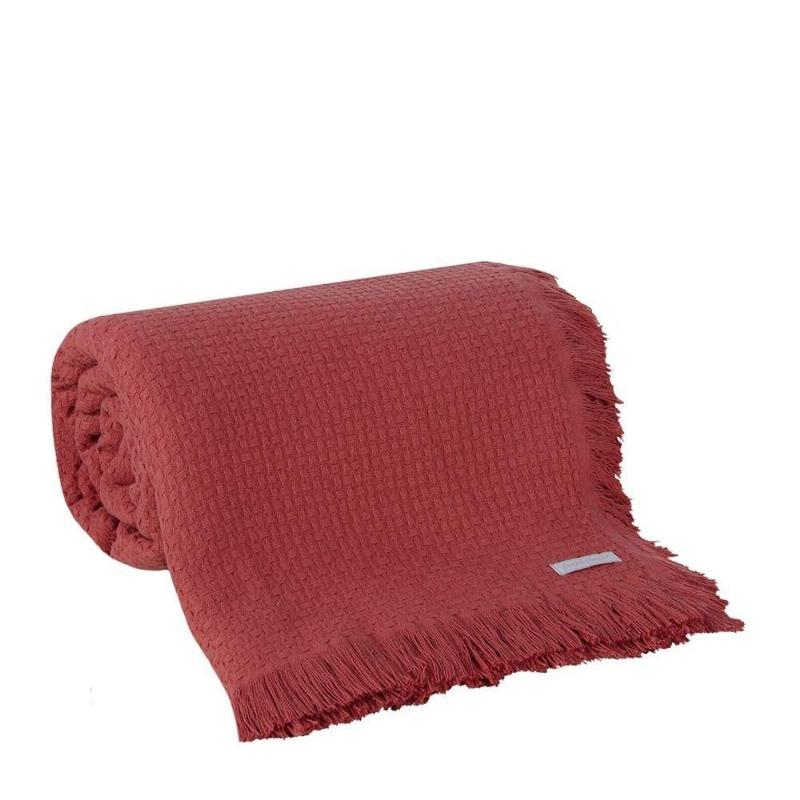 Colcha casal Indesign com franja 230/250 1336 - Salmão - Buddemeyer ...