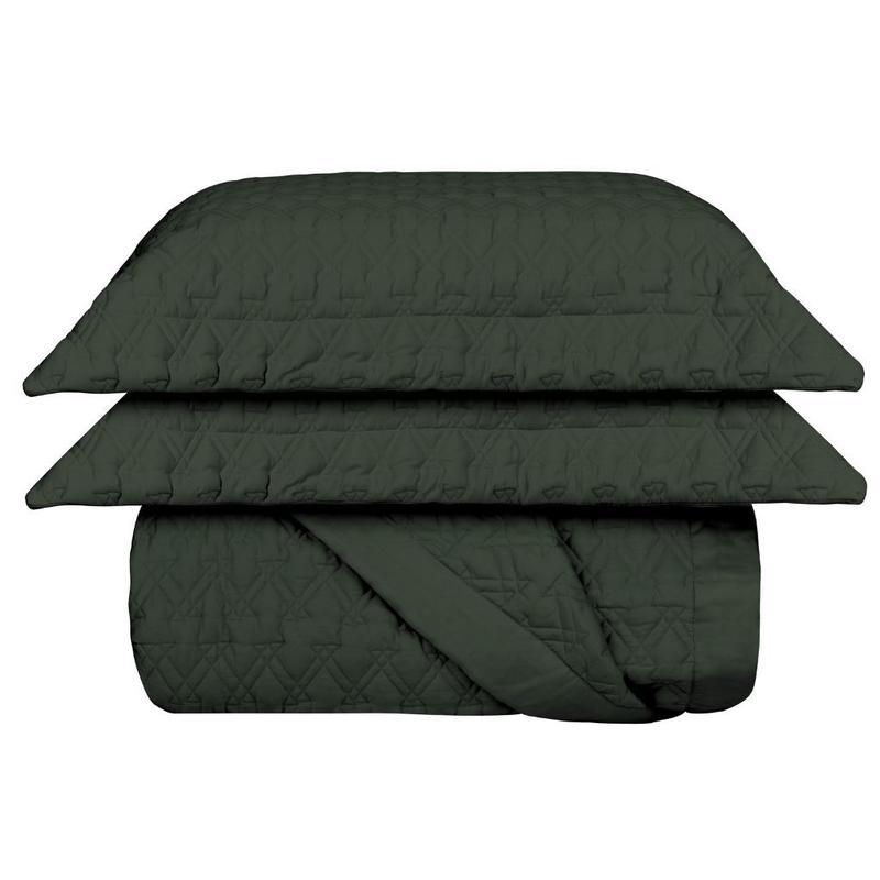 Colcha Cobre Leito King 300 Fios Verde Musgo Naturalle - St Germain ...