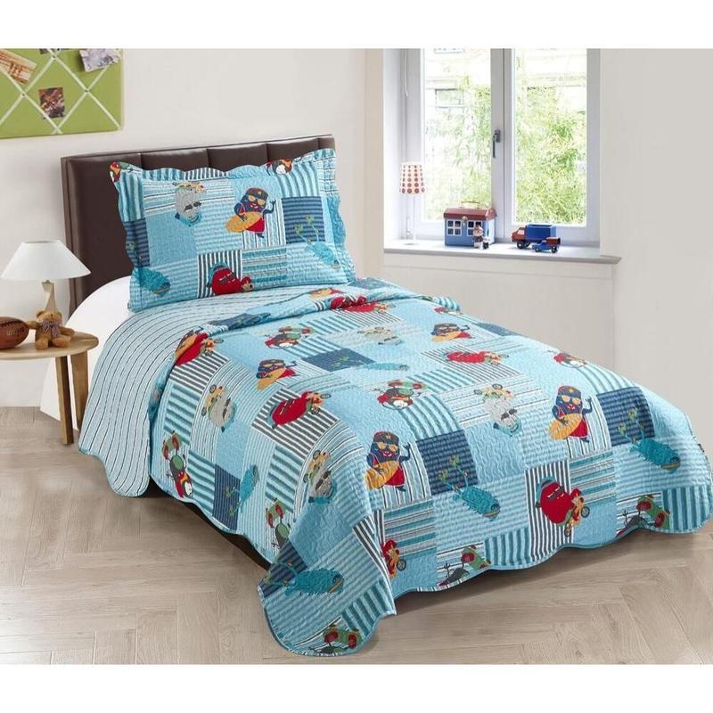 Colcha Evolution Patchwork Infantil Solteiro 1,60m x 2,30m Monstros New ...