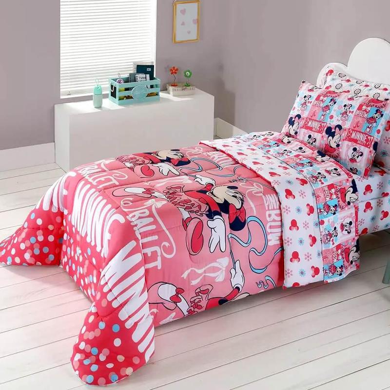 Colcha Infantil Dupla Face Minnie - Andreza Ballet Rosa - Andreza ...