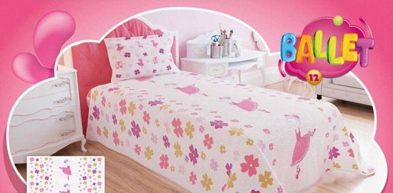 Colcha Montblanc Solteiro Kids Ballet Cor 12 rosa - J Serrano - Enxoval ...