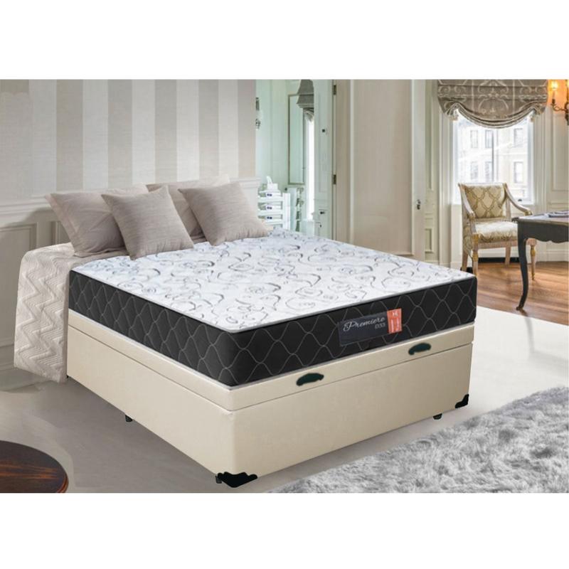 Colchão Casal Premiere Espuma D33 17x138x188 + Box Baú Casal Sintético ...