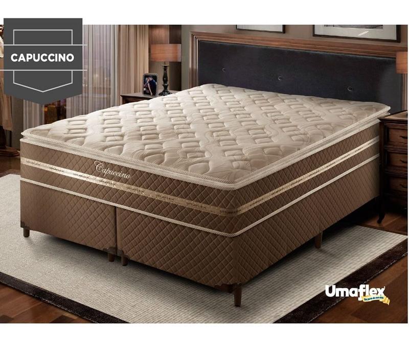 Colchão E Box Modelo Capuccino Queen 198x158x75- Umaflex - Cama Box Queen Size - Magazine Luiza
