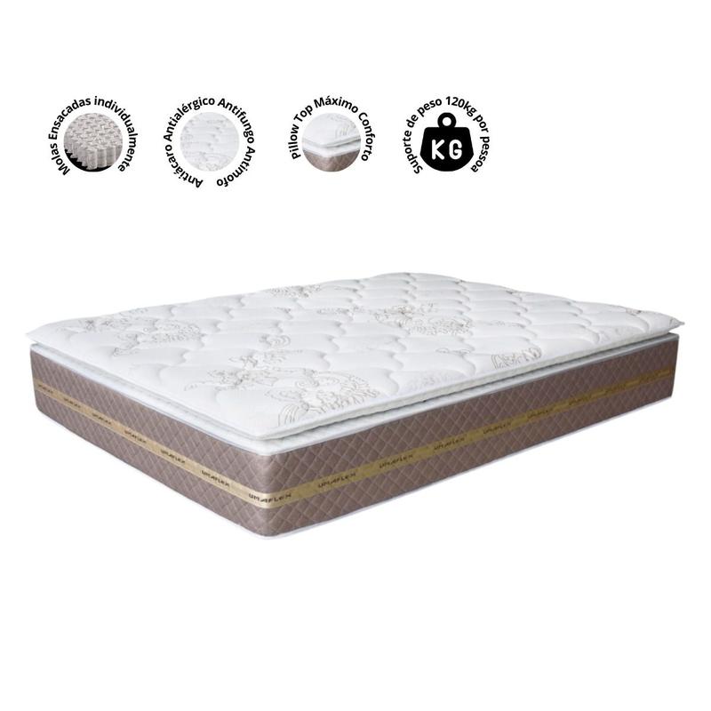 Colchão King Umaflex Coimbra Molas Ensacadas Com Pillow Top ...
