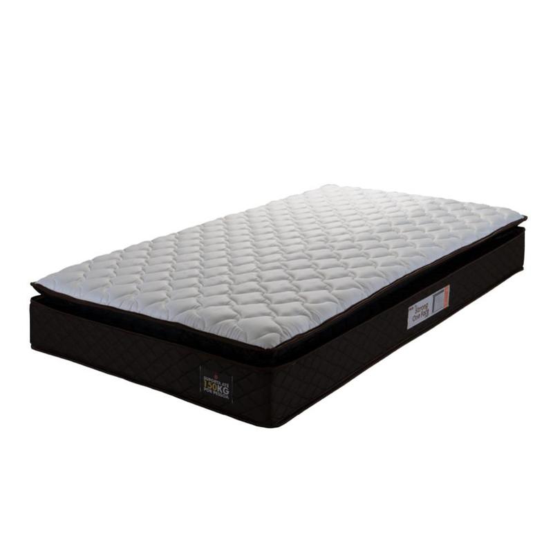 Colchão Solteiro Espuma D45 Pillow Top Strong Marrom/Branco Hellen ...