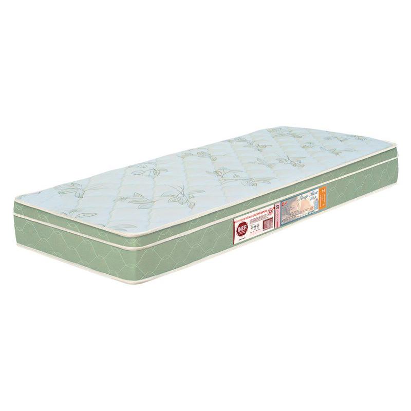 Colchão Solteiro Sleep Max Espuma D33 120x203x15cm Branco/Verde ...