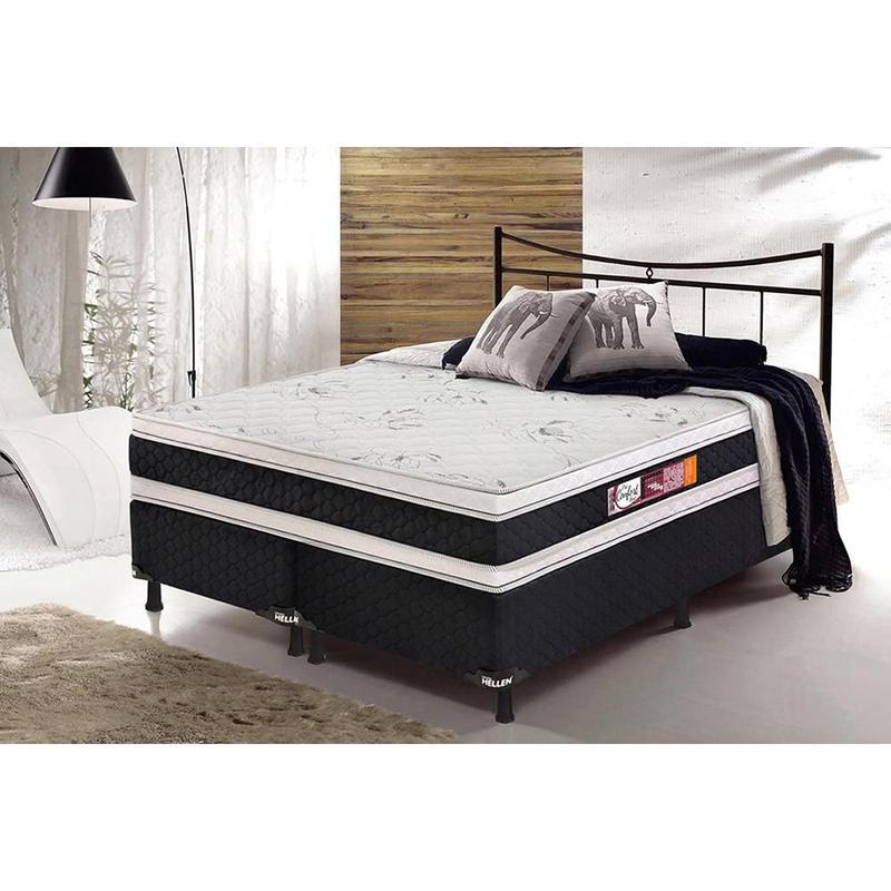 Colchão Super king Size D45 Extra Firme 193x29x203 Preto - Dupla Face ...