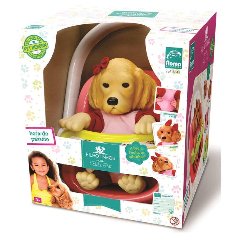 Coleção Baby Pet Filhotinho Hora do Passeio Cachorrinho Roma - Pet ...