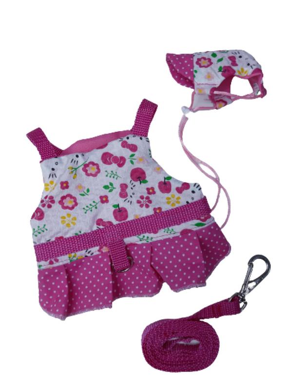 Coleira para Cachorro e Gato com Guia Peitoral Pet com Boné - Duda Vest ...