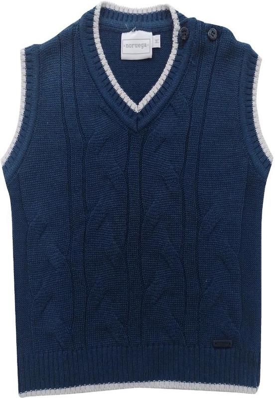 Colete Azul Marinho Bordado Infantil Noruega - Colete Infantil ...