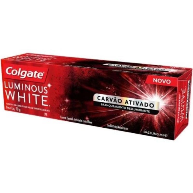 Colgate Creme Dental Luminous White Carvão Ativado 70g - Creme e Gel ...