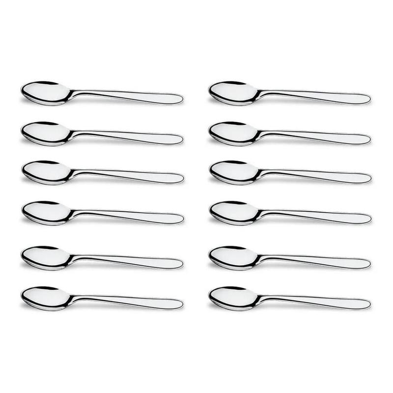 Colher de Café Aço Inoxidável com 12 unidades Limpa fácil Brinox Siena ...