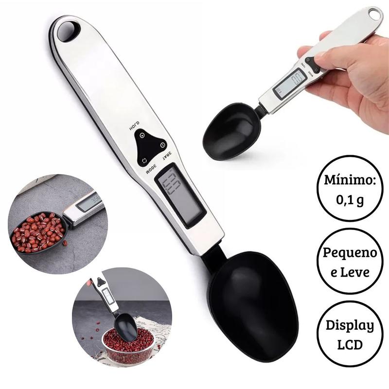 Colher Digital Inox Lcd Dosador Medidor Balança Cozinha - Clink ...