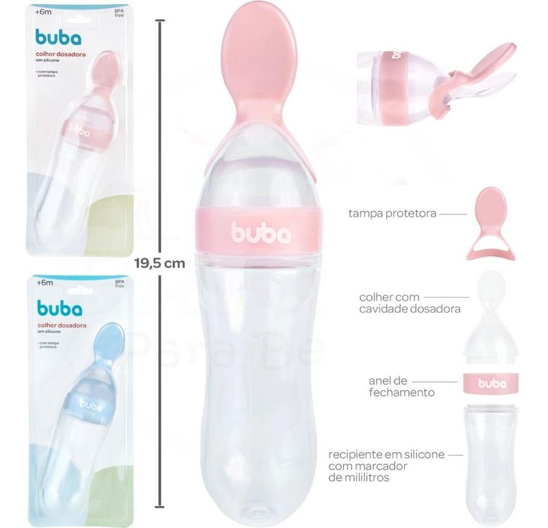 Colher Dosadora Bebê Buba Mamadeira Introdução Alimentar - Colheres ...