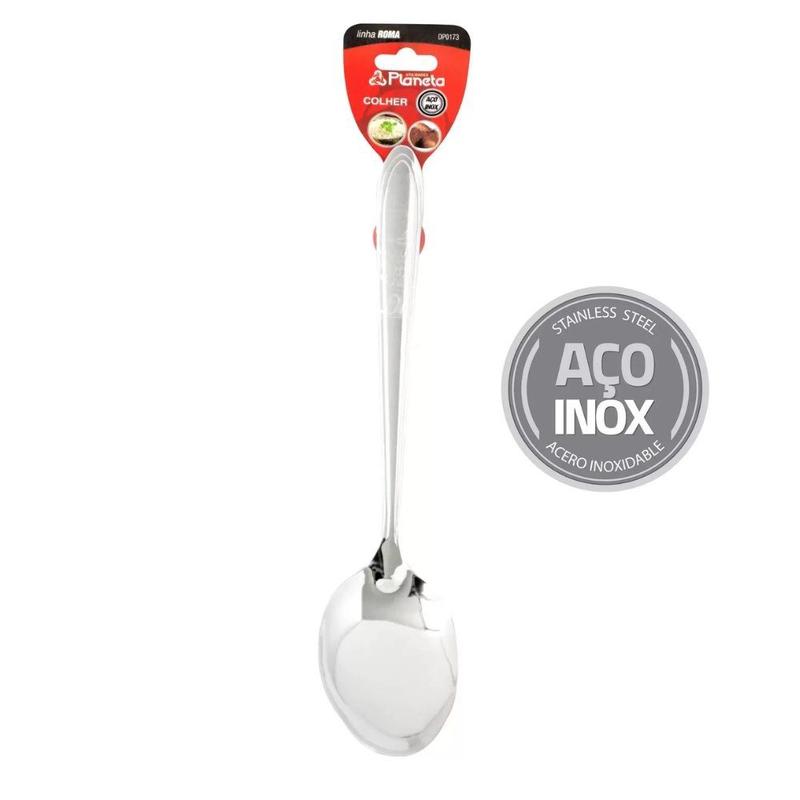 Colher Grande Aço Inox Roma - Planeta Utilidades - Colher de Sobremesa ...