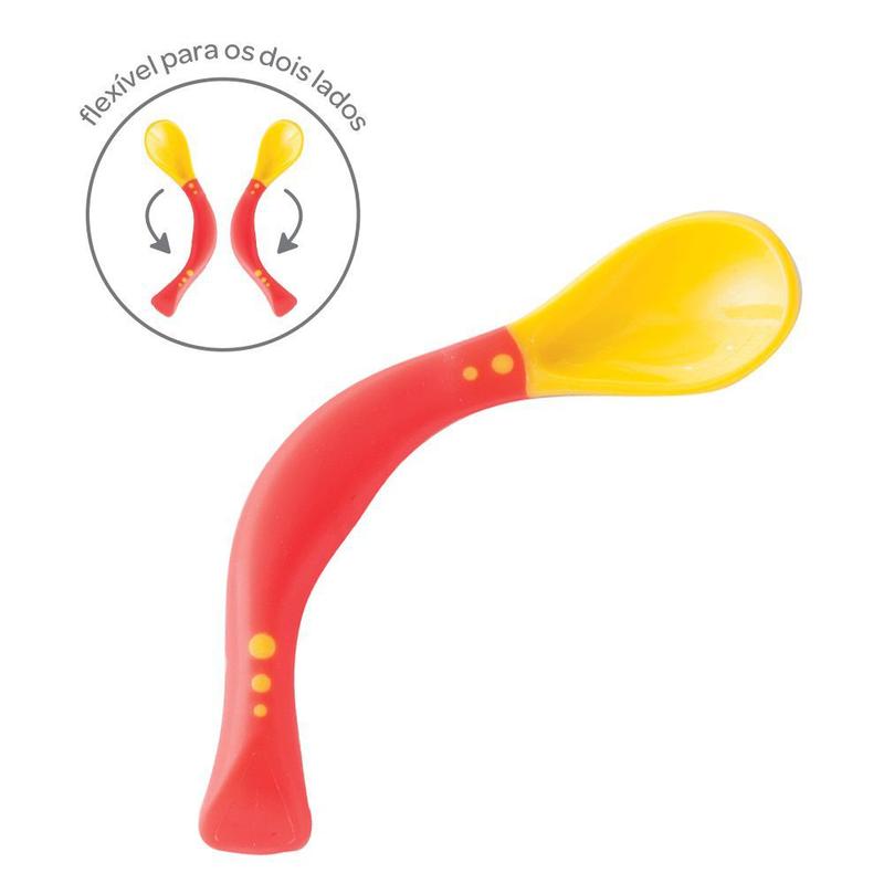 Colher Para Bebe Introdução Alimentar Torta Flexivel buba - Colheres ...