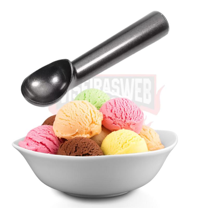 Colher Para Sorvete e Açaí Bola Profissional Grande Alumínio -NOVIDADE ...