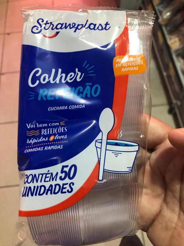 Colher plástico refeição descartável cristal transparente c/1000 ...