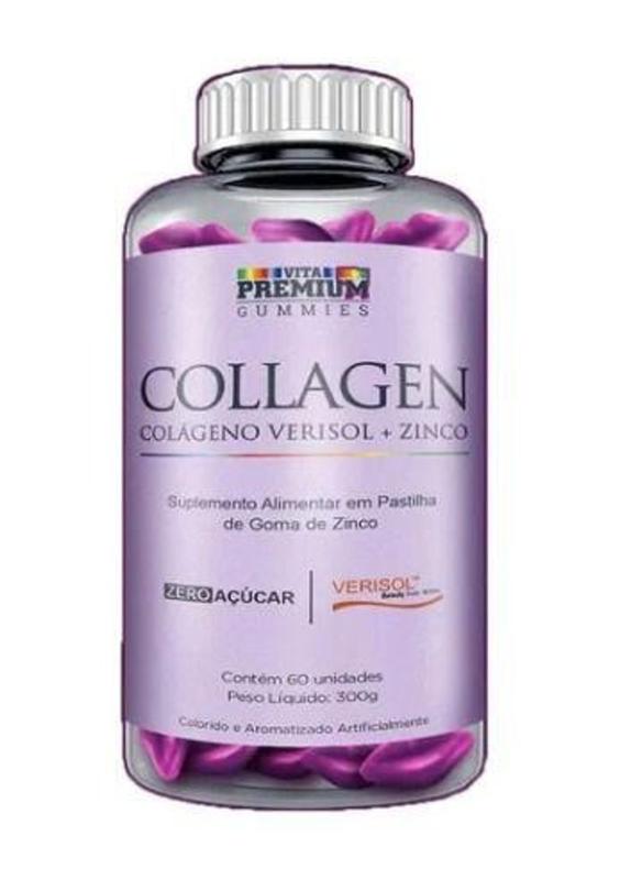 Collagen Colágeno Verisol + Zinco 60 Uni Vita Premium 300g - Colágeno ...