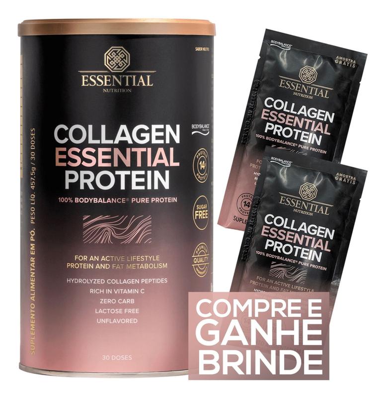 COLLAGEN ESSENTIAL PROTEINA 457,5G - 30 DOSES BODYBALANCE Peptídeos de ...