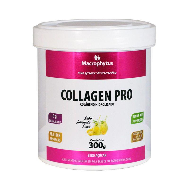 Collagen Pro (Colágeno Hidrolisado) 300g Limonada Suíça - Macrophytus ...
