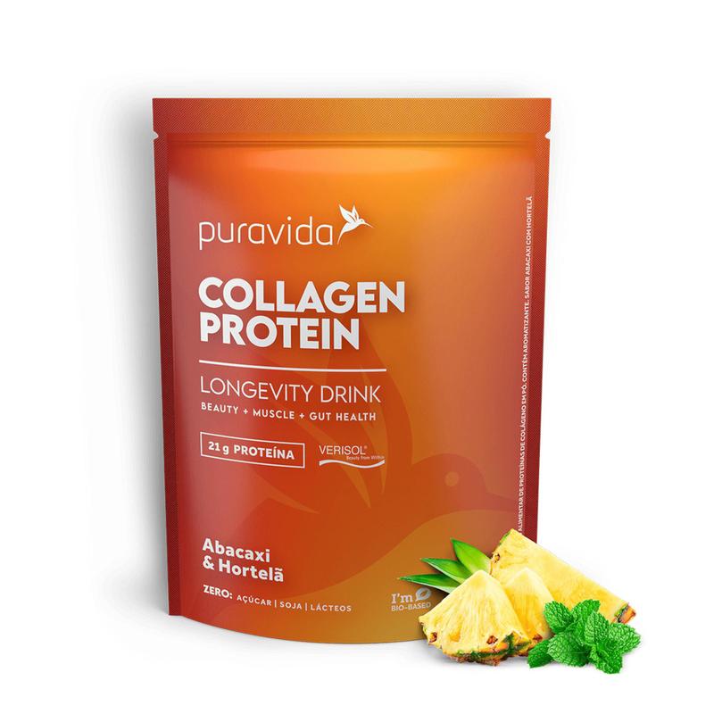 Collagen protein hidrolisado 450g - puravida - Colágeno - Magazine Luiza