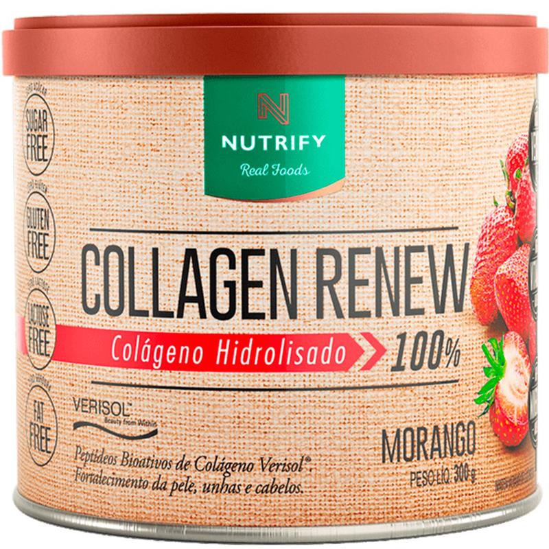 Collagen Renew - Morango - 300g - Nutrify - Colágeno - Magazine Luiza