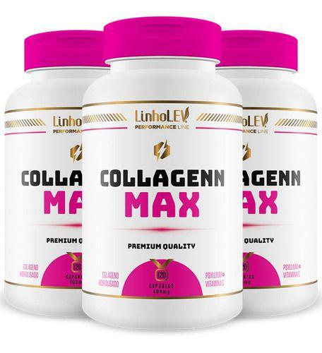 Collagenn Max Premium 400mg 3 X 120 Cápsulas - Linho Lev ...