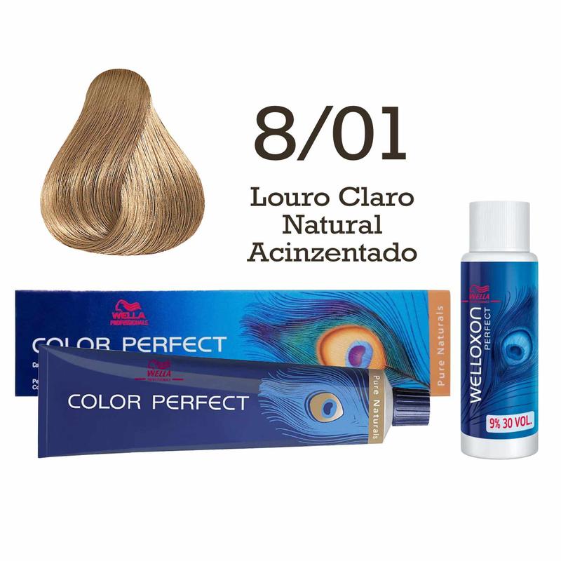 Coloração Color Perfect + Emulsão Oxi Wella Professionals - Tinta de ...