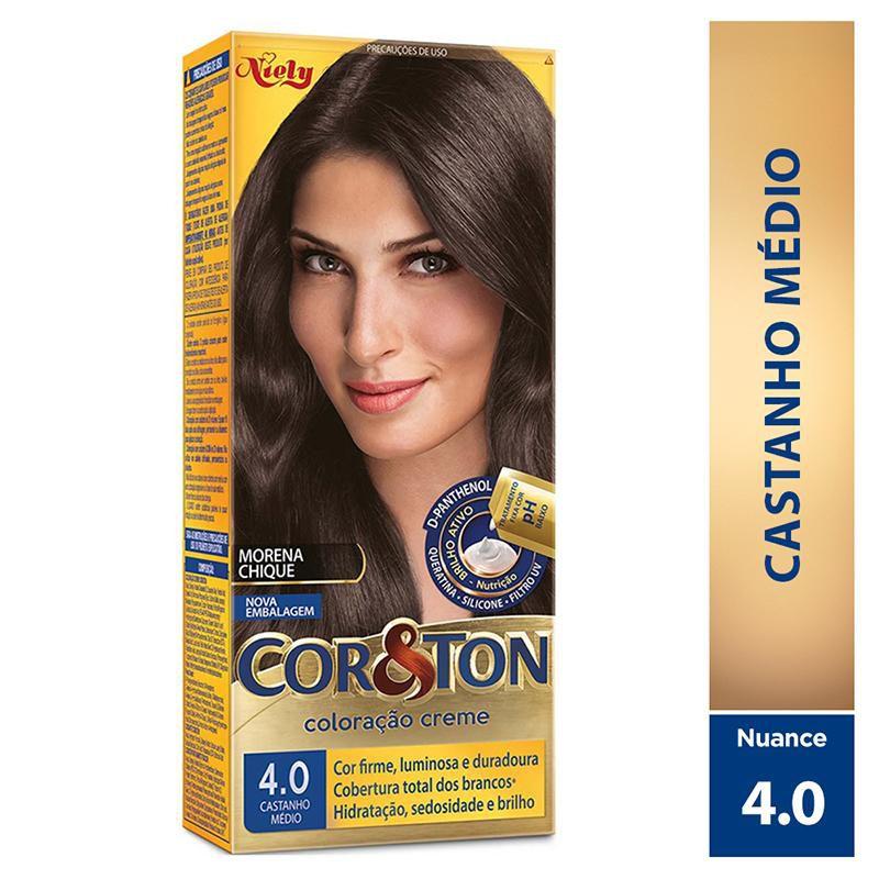 Coloração Creme Cor&Ton Castanho Médio 4.0 - Cor & Ton - Tinta de ...