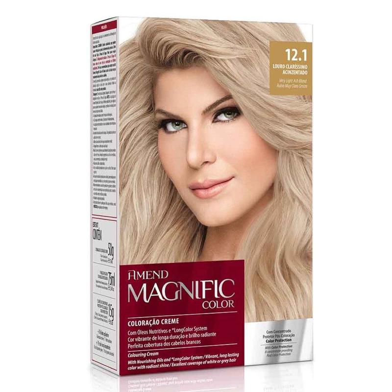 Coloração Creme Magnific Color 12.1 Louro Claríssimo Acinzentado ...